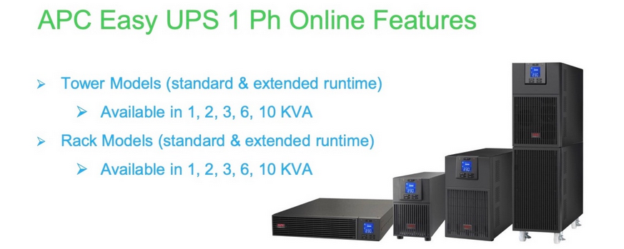 APC Easy UPS On-Line 1000 VA with Rail Kit (SRV1KRIRK-E) - CyberSec